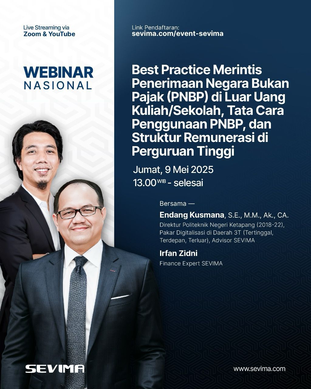 Form pendaftaran Webinar: Best Practice Merintis PNBP di Luar Uang Kuliah/Sekolah, Tata Cara ...