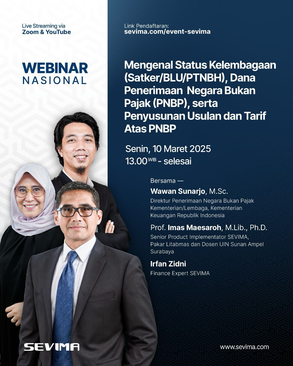 Form pendaftaran Webinar: Mengenal Status Kelembagaan, Dana Penerimaan ...